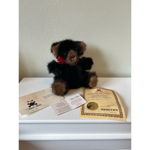 Rare Bear Inc | Toys | Vintage Genuine Mink Fur Teddy Bear Stuffed ...